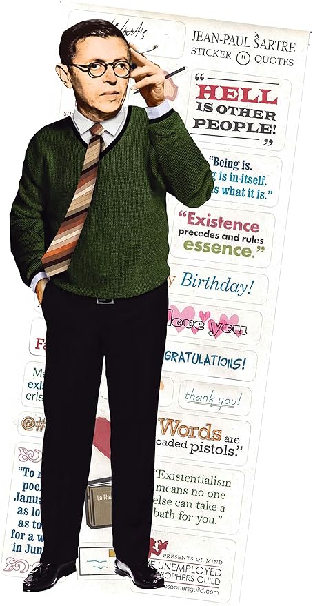 Quotable Notables Blank Note Card Jean Paul Sartre – The Book Nook